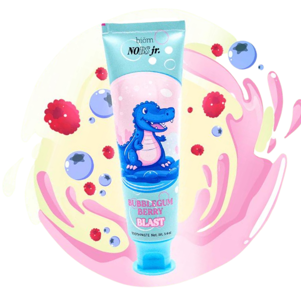 NoBS Jr. Flouride-Free Kids Toothpaste 3.4oz - Berry Bubblegum Blast ...